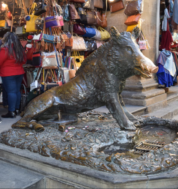 Bronze Pig Fountain, Florence, Italy China